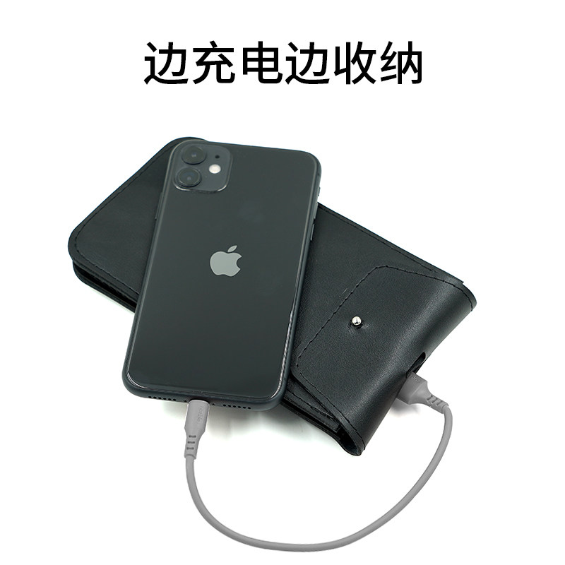 小米华为充电宝收纳包充电器双层保护套便携适用移动电源数码袋