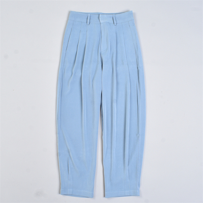 韩版纯色阔腿裤女5.13L82443春夏季高腰显瘦重感垂顺宽松哈伦长裤