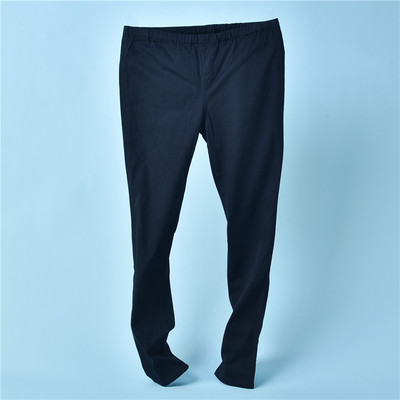 日单全棉铅笔裤女松紧抽绳中低腰