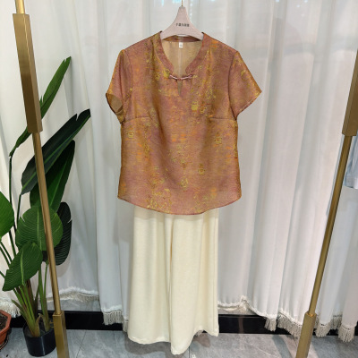 26YZW-B109套裤女国风上衣裤子