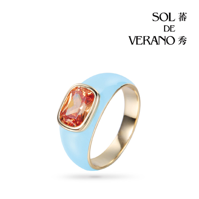 SOLDEVERANO高级珐琅戒指设计感
