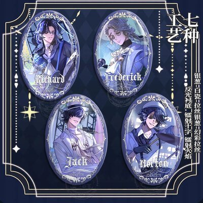 第五人格c107杰克骑士作曲家双闪吧唧勘探员反光镭射徽章礼物挂件