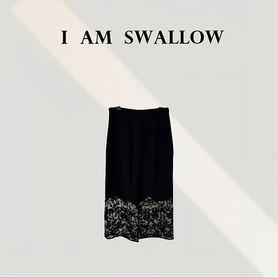 【A/M Swallow】三醋酸重工珠片蕾丝半裙W-1296#77