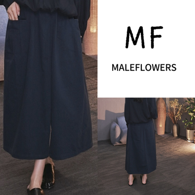 东倪MF 早春新款松紧腰口袋半身裙女高腰开叉直筒裙 86A5308