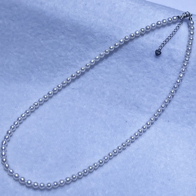 诸暨淡水无核珍珠4-5mm短胖形项链颈链白亮时尚百搭女士礼物