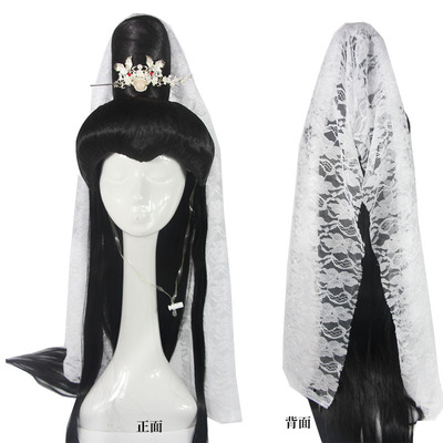 观音菩萨假发套装古装妈祖娘娘影视剧造型头套饰品发髻反串表演出