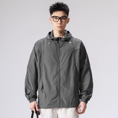 WOODSOON夏季连帽防晒服夹克男士新款户外运动休闲男外套轻薄款
