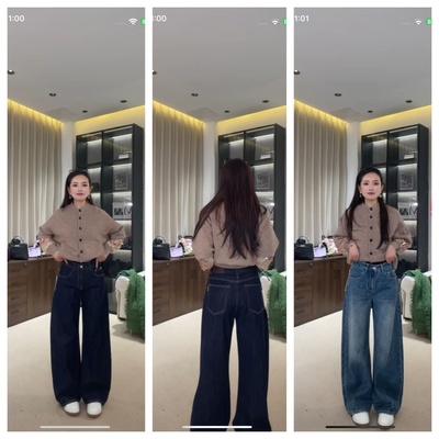 【小雪心选】B某C定制植物染色牛仔裤02585370