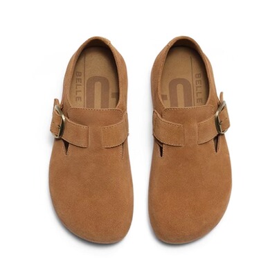 Belle/百丽吐司2代内增高乐福鞋