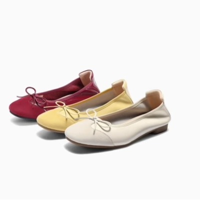 Senda/森达拼接舒适平底浅口单鞋