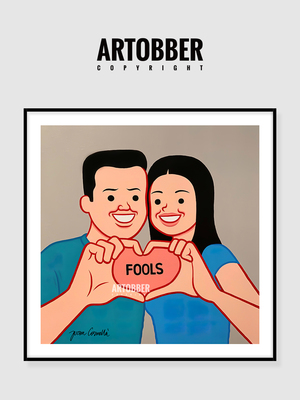 Joan Cornella 西班牙艺术家卧室客厅玄关潮流彩色幽默装饰画挂画
