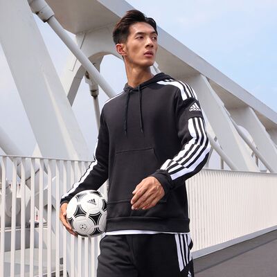 阿迪达斯专业运动男子足球抓绒运动连帽卫衣套头衫GT6634|GT6637
