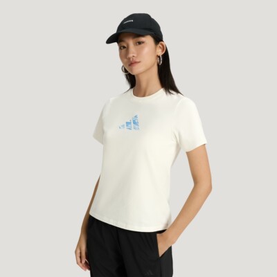阿迪达斯运动休闲女子运动休闲短袖T恤KS2872|KS2874