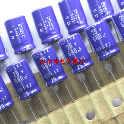 日本黑金刚电解电容 25V680UF 680UF25V 10*16蓝袍 高频低阻105度