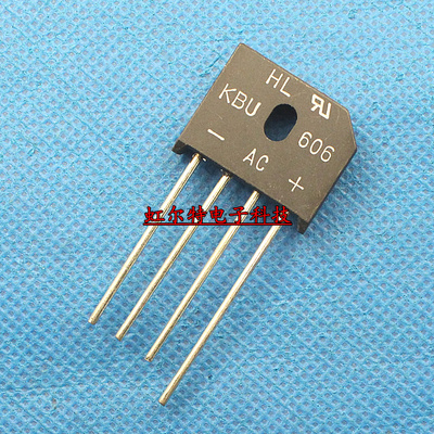 整流桥堆 RS606 KBU606 DIP4 扁桥 进口原装现货