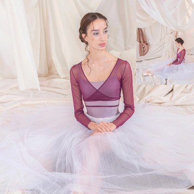 26款  DM意大利高端定制Dellalo Milano芭蕾舞蹈瑜伽罩衫长袖上衣