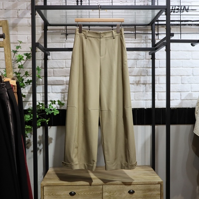 MRER莫乂义 春季新款休闲自然腰女士阔腿长裤R5A71222专柜正品