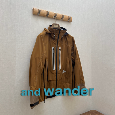and wander官方授权 拼接3M反光户外风防水连帽夹克外套 男女同款