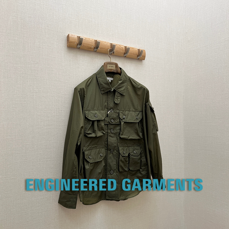 6折 ENGINEERED GARMENTS授权 美产军绿口袋轻薄防晒工装夹克外套