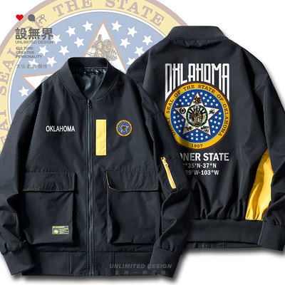 美国洲徽Oklahoma俄克拉何马夹克