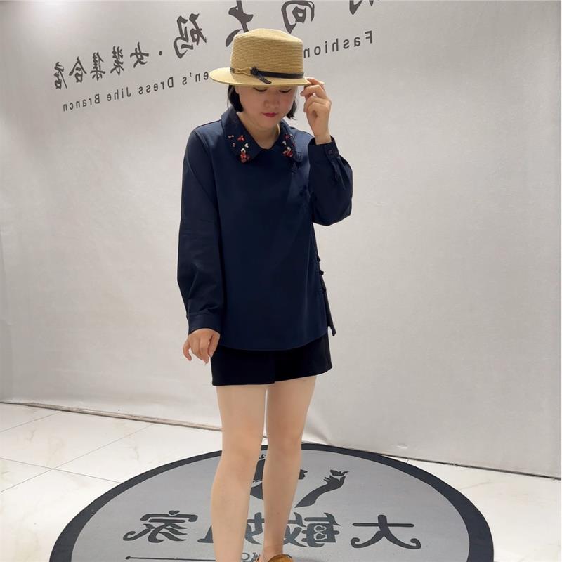 女权贵族时尚大码女装2026初秋打底6030新中式国风衫显瘦上衣T恤