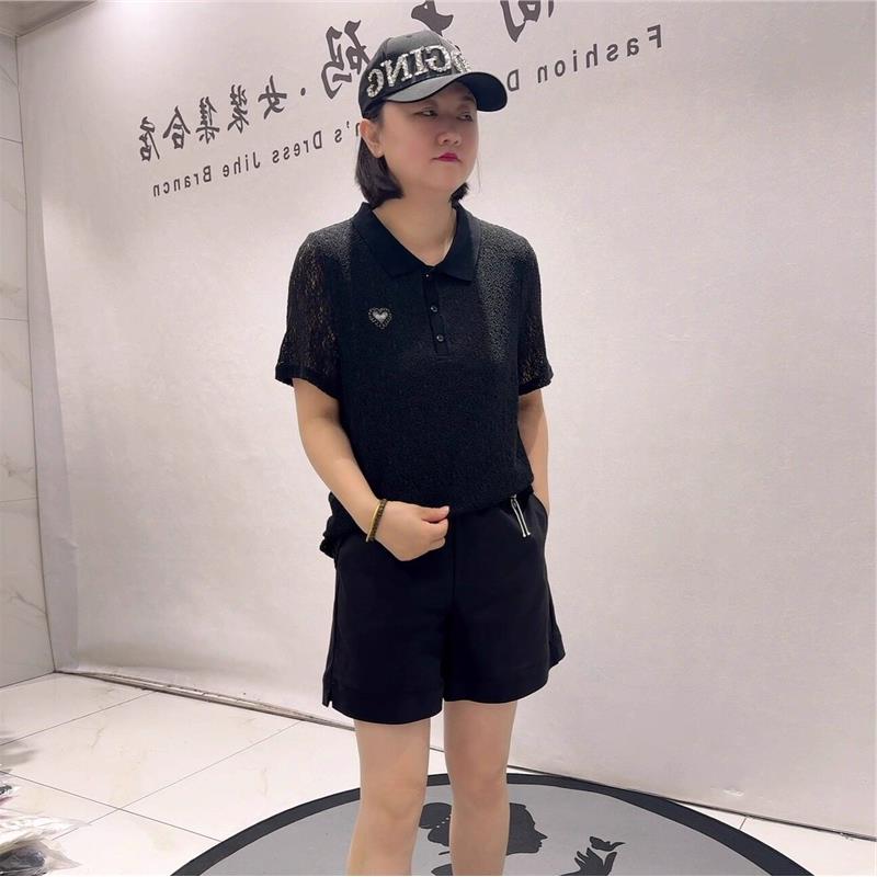 特价128一件165-180斤芮娜依莲2026夏POLO衫短袖显瘦气质衫5223
