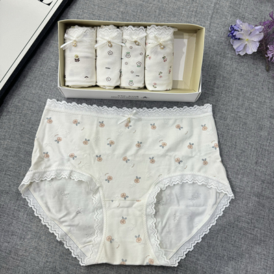 欧莱琳8404新款中腰莫代尔棉女士内裤无痕简约高弹柔软蚕丝三角