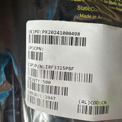 INFINEON原装IRF3315PBF场效应管