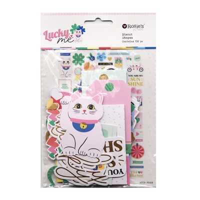 CRZCrafter 138pcs Printed Paper Diecuts Shapes Paper Epheme