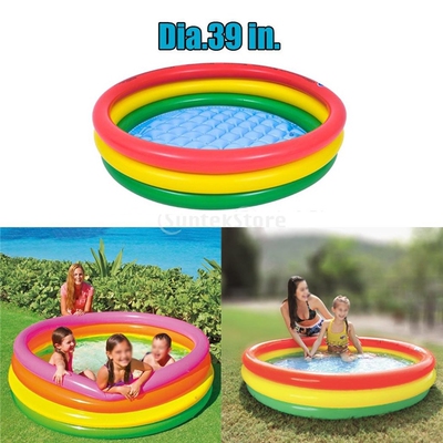 Round Inflatable Swimming Pool Water Paddling Pool for Kids