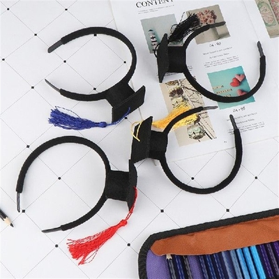 1pc Mini Doctoral Cap Hair Band Party Graduation Headdress