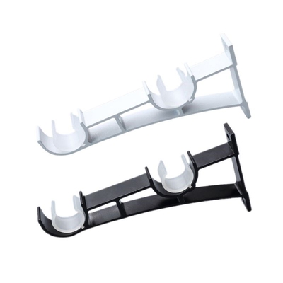 2pcs/set Double Curtain Rod Brackets Hook Hanger Ceiling Mou