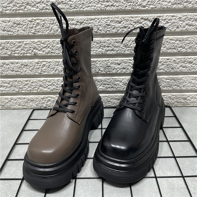 英伦风厚底圆头马丁靴