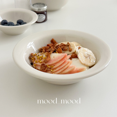 乳白系列6.6英寸翻边麦片碗