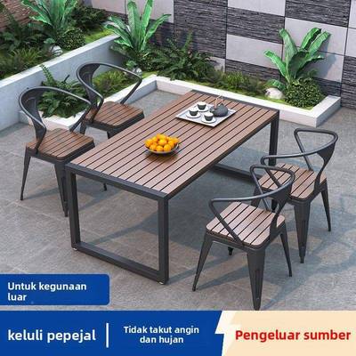 户阳台庭院椅组合34371公铁艺餐桌露天外室外花园桌桌烧烤桌防园