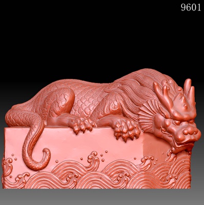 9601神兽麒麟镇水兽摆件圆雕图雕刻机3D打印素材STL格式模型图OBJ