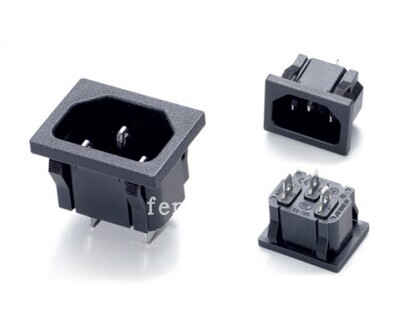 AC电源插座 工业插座 四夹品字插座 接线座 SS-120 公头插座