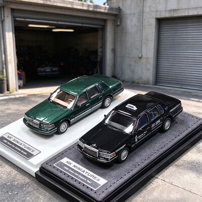 MK Miniatures 1993 林肯Town Car弗罗里达洲出租车 合金汽车模型
