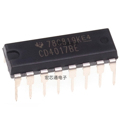 CD4017BECMOS十进制计数器芯片