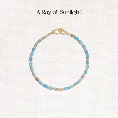 A Ray of Sunlight25秋冬埃及系列沙漠绿洲蓝方解石项链度假欧美