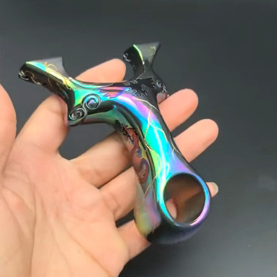 快压龙齿钛合金弹弓高准度免绑暗扣户外竞技大象扁皮龙门飞燕弹弓