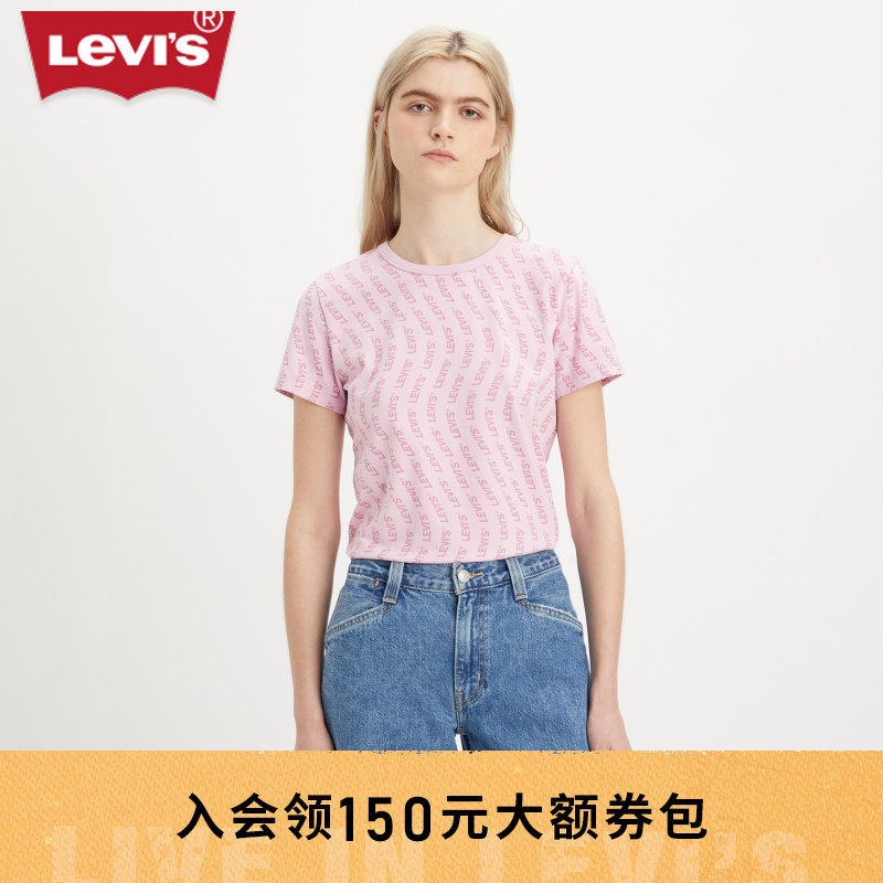 Levi's李维斯23新品女士时尚潮流LOGO印花街头风T恤17944-0031_虎窝淘