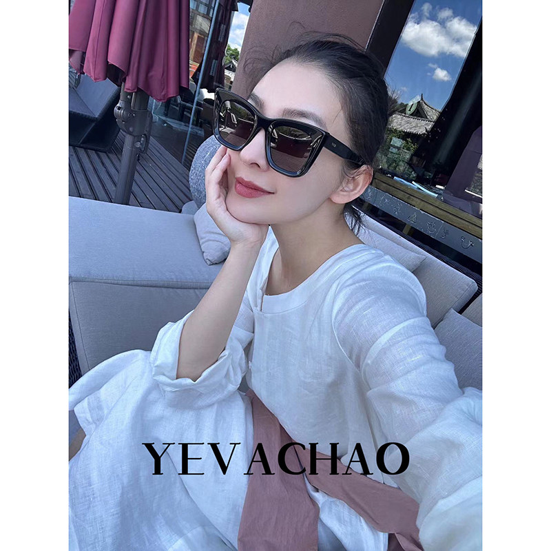 YEVACHAO“浪漫与无尽的夏天”法式慵懒休闲宽松亚麻连衣裙