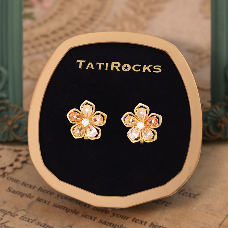 丹麦【设计师】Tatirocks幸运五色花耳钉高级感轻奢珍玩摆件耳环