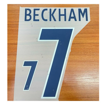 复古2004英格兰主场#7贝克汉姆 Nameset 热转印足球印号