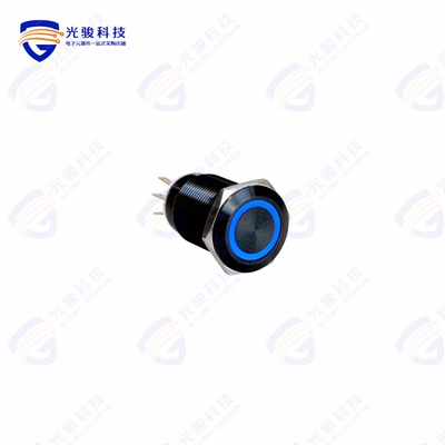 MPI005R28LABL12 《SWITCH PB SPCO ILLUM BLU ALUM》