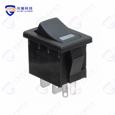 R1966ABLKBLKEGRED 《SWITCH ROCKER SPST 15A 125V》