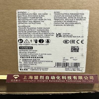 【议价】原装3RW4444-6BC44西门子软起动器132KW 3RW44446BC44