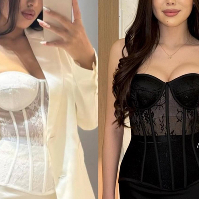 性感蕾丝抹胸钢骨束身胸衣上衣