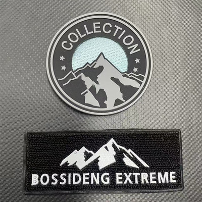 新款时尚黑色衣服破洞修补贴DIY装饰补丁布贴皮标（需要缝）